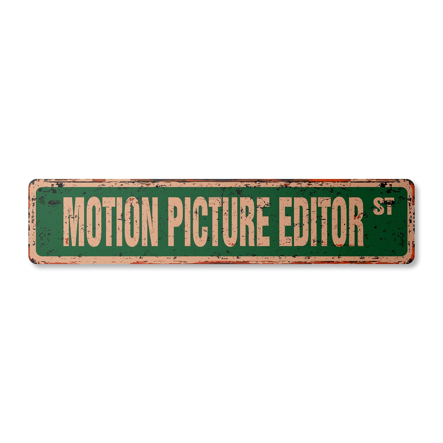 MOTION PICTURE EDITOR Vintage Aluminum Street Sign movie TV production ...