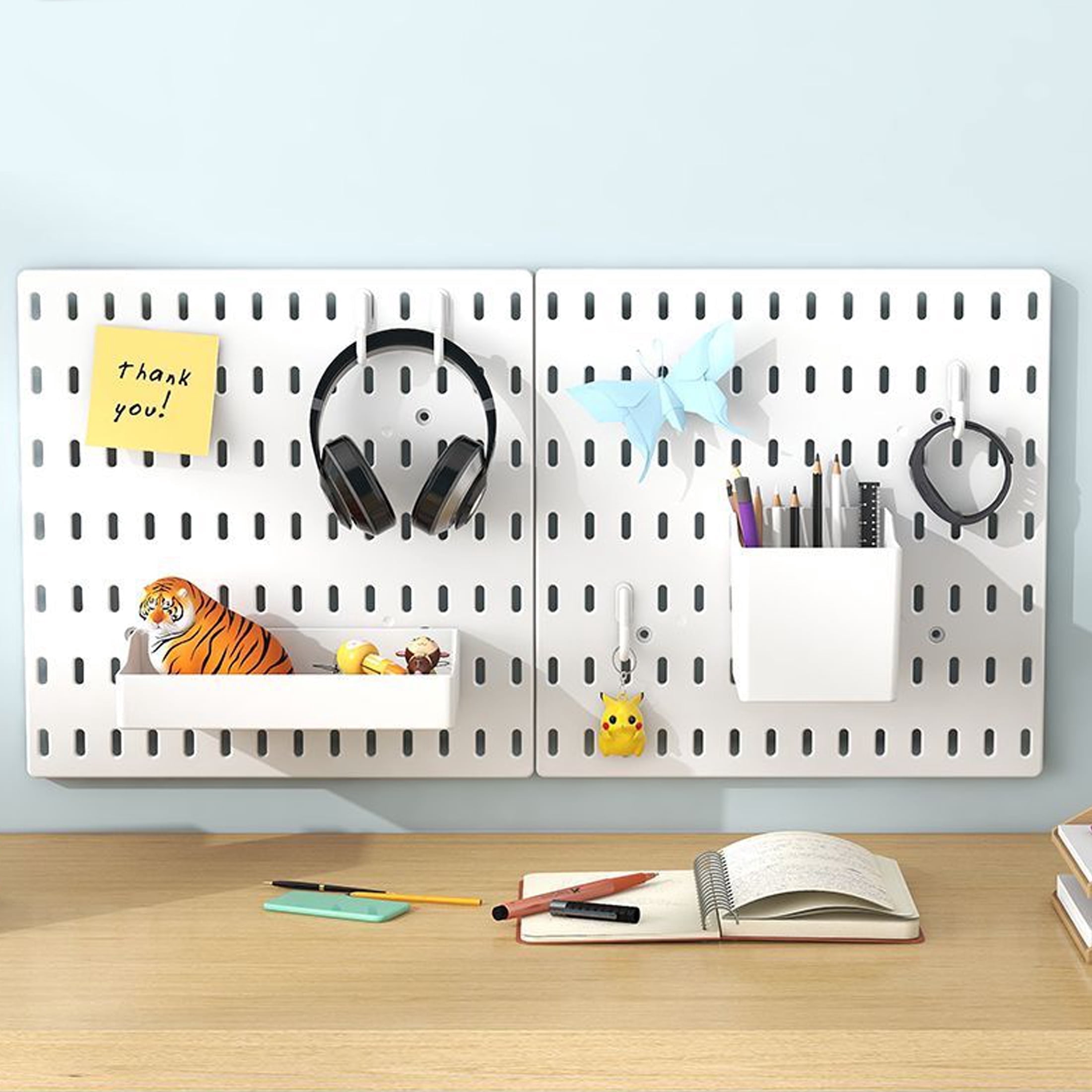 Pegboard Combination Kit with 2 Pegboards and 11 Accessories Modular ...