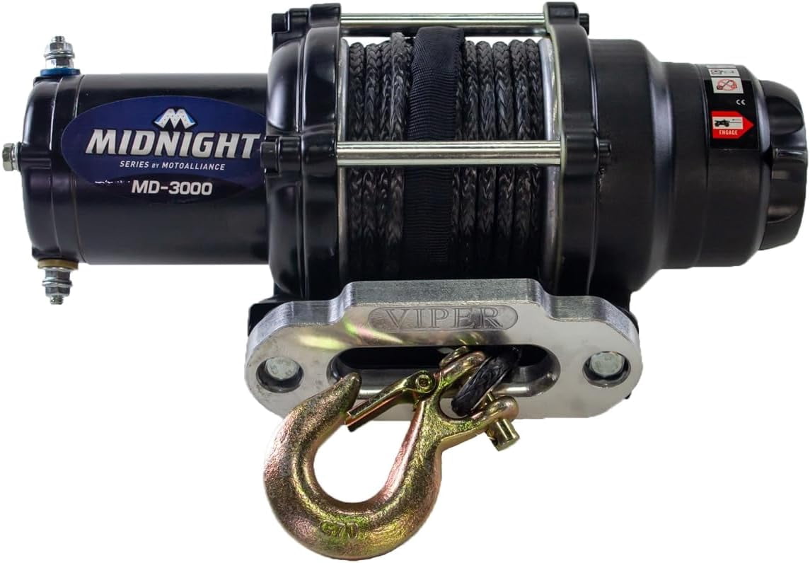MOTOALLIANCE® Viper 3000lb ATV/UTV Wireless Winch with 50' of Black ...