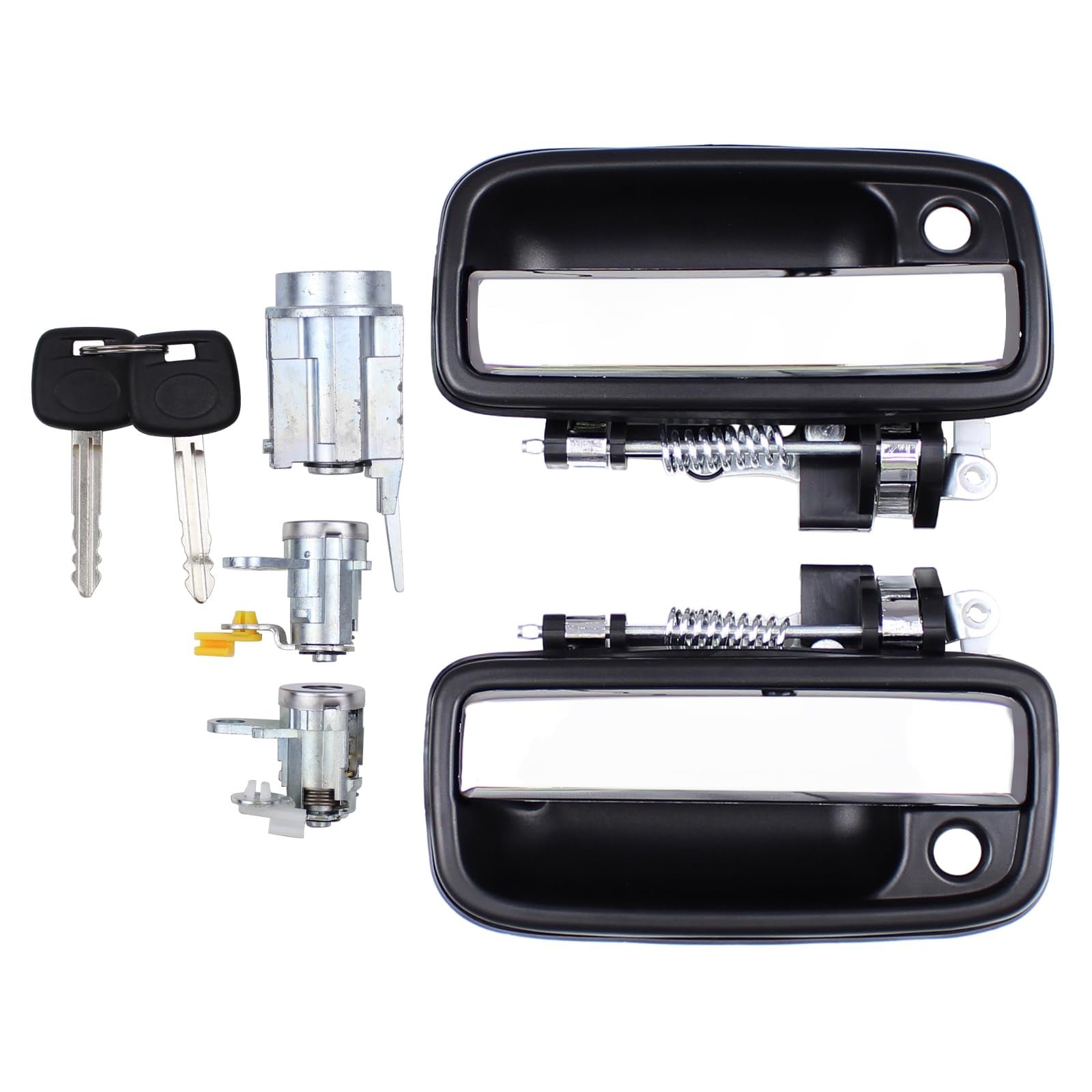 MOTOKU Pair Front Exterior RRF12 Door Handle and Door Lock Cylinder ...