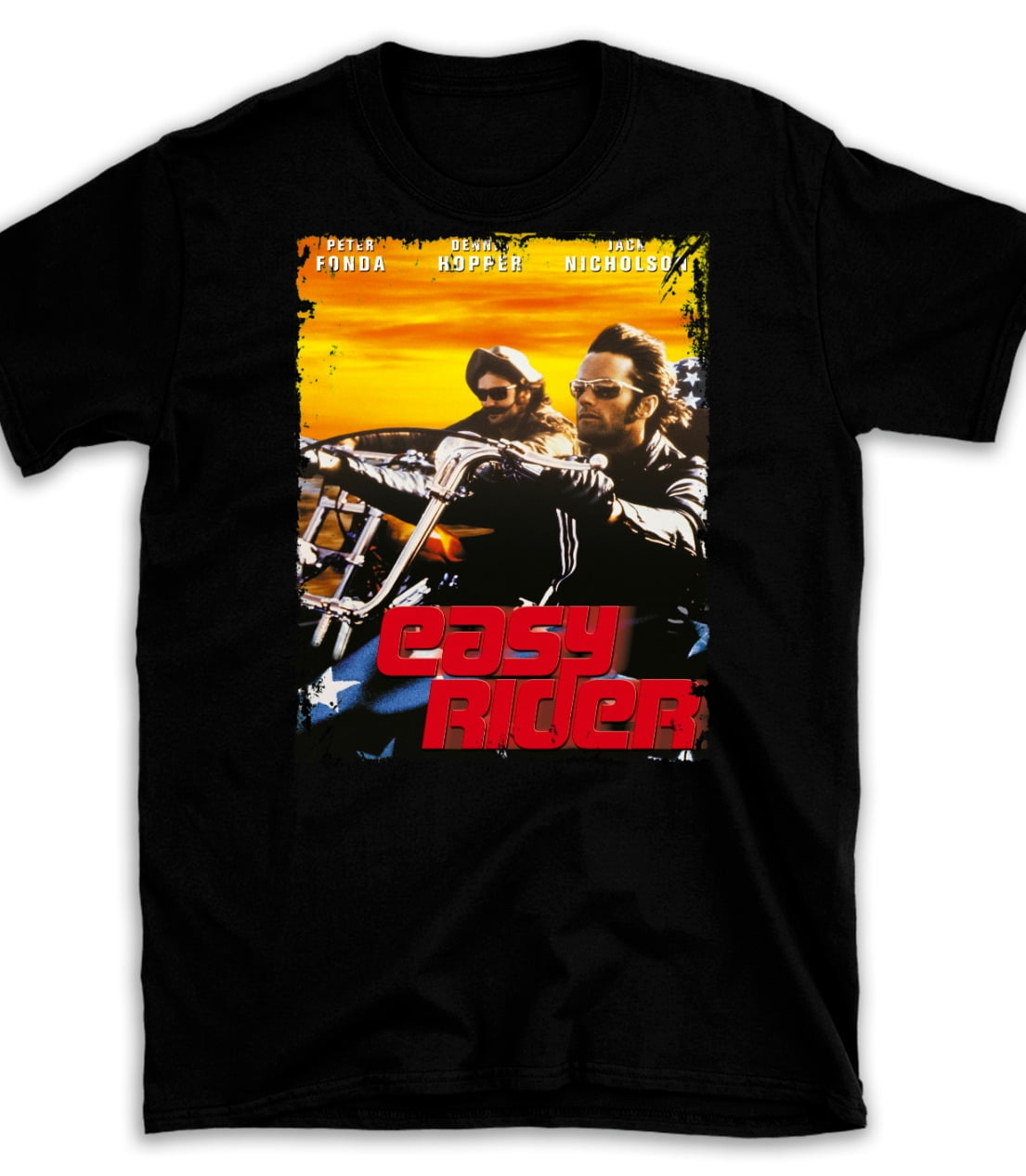 MOTORCYCLE T SHIRT , Easy Rider , Printed in USA, Hopper, Fonda, Movie ...