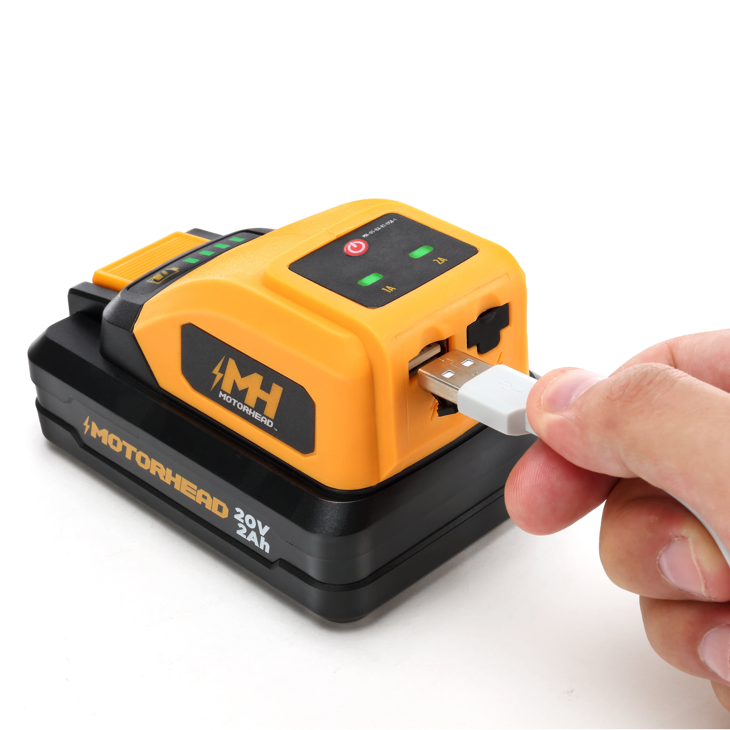 MOTORHEAD 20V ULTRA Lithium-Ion USB Power Source Adapter, 2x USB Type-A ...