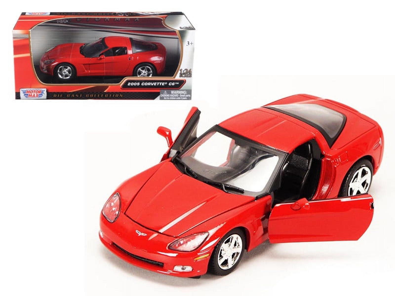 2005 Chevrolet Corvette C6 Coupe Black 1/24 Diecast Model Car by ...