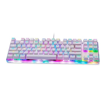 MOTOSPEED K87S Mechanical Keyboard Gaming Keyboard Wired USB Customized LED RGB Backlit with 87 ...
