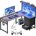 MOTPK 43” L Shaped Gaming Desk for Small Rooms, Compact Corner Computer ...