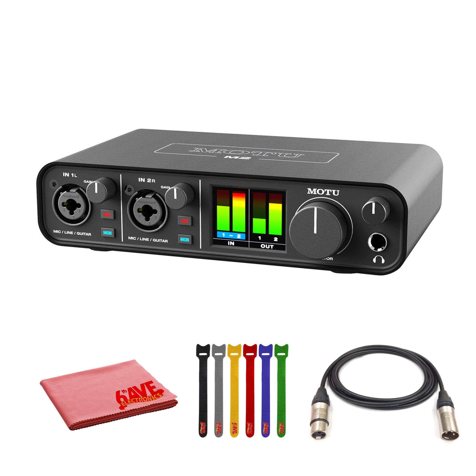 MOTU M2 USB-C Audio/MIDI Interface Bundle - Walmart.com