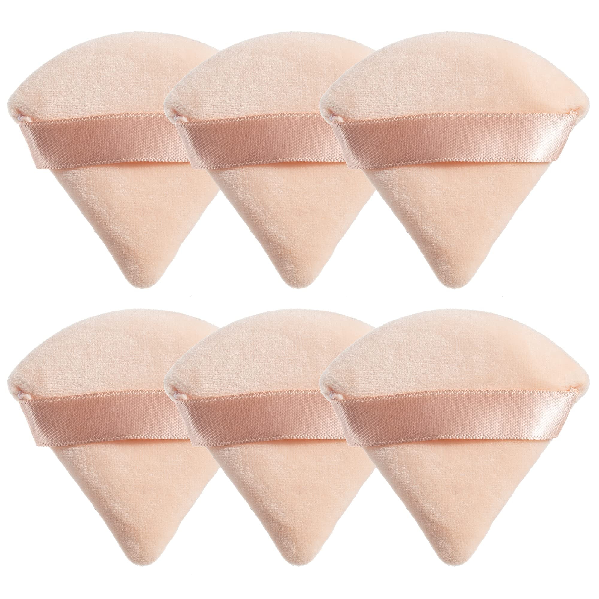 MOTZU 6 Pieces Powder CM31 Puff for Face , Cotton Velour Triangle ...