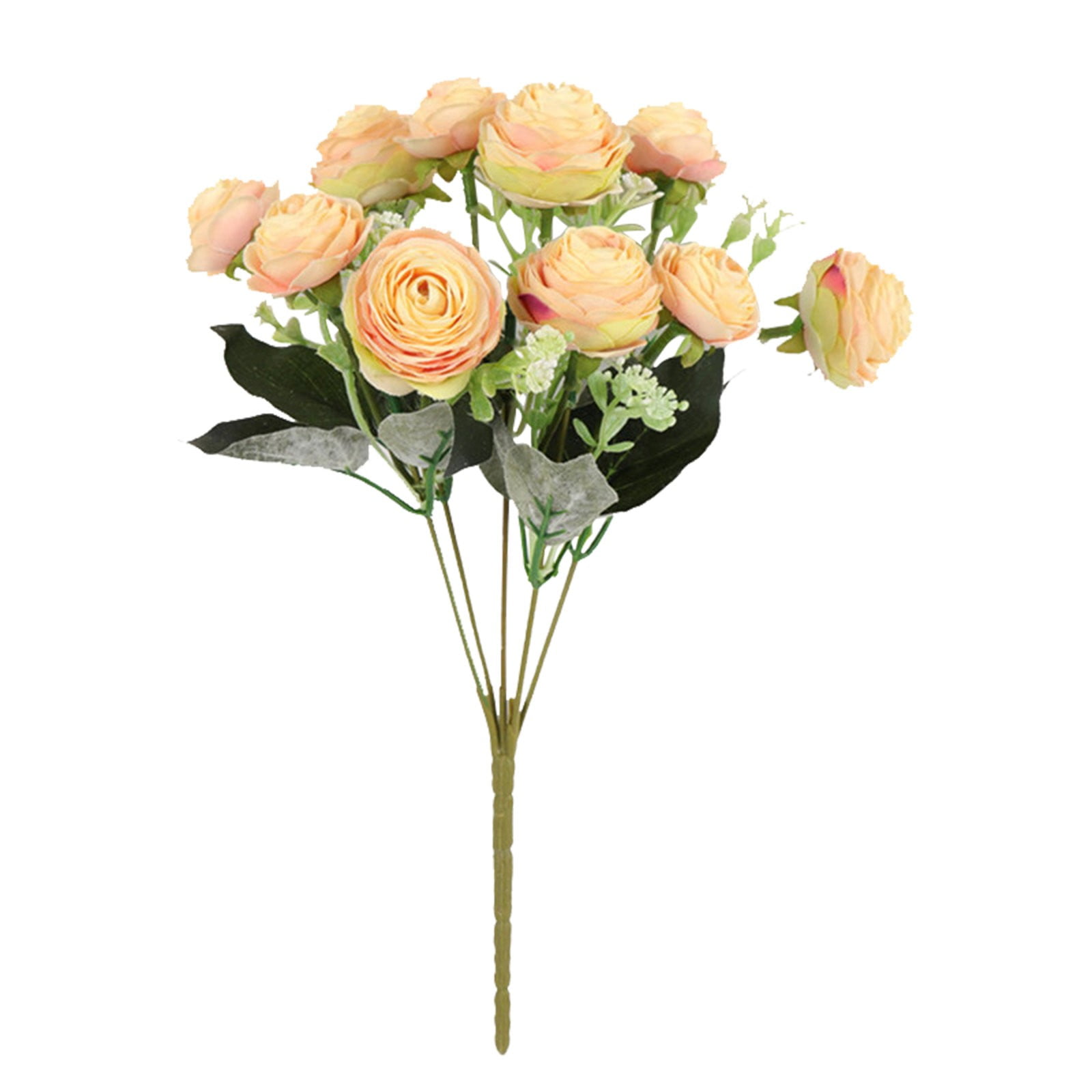 MOUDUO Deals Artificial Flowers with Vase Artificial Flowers White ...