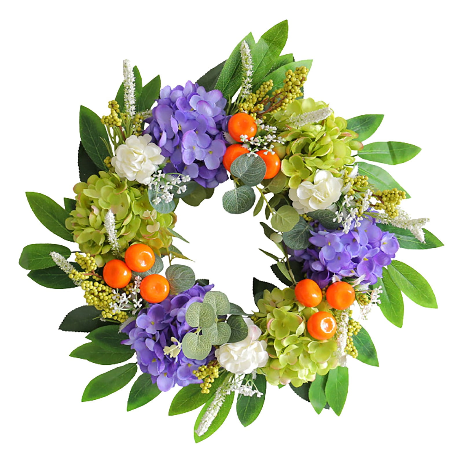 MOUDUO Home Essentials Orange Wreaths for Front Door 13.78'' Door ...