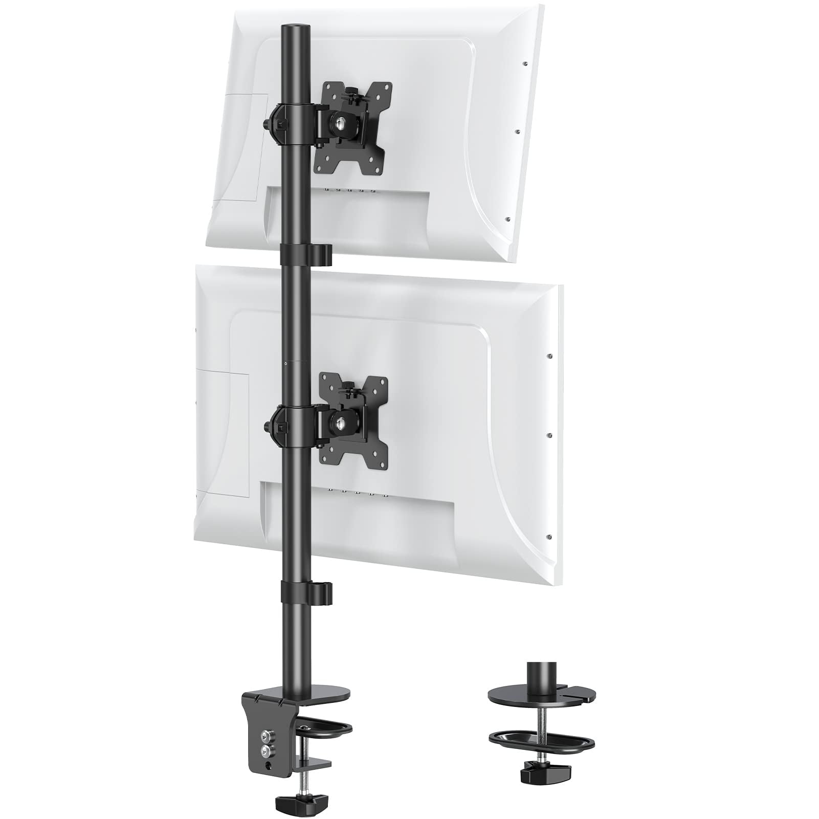 MOUNT PRO Vertical Dual Monitor Stand, Stacked Monitor Mount for 2 ...