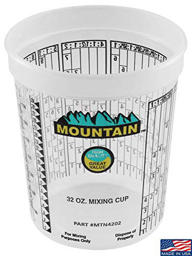 MOUNTAIN Disposable Quart Mixing Cups (100 per case), Made in USA ...