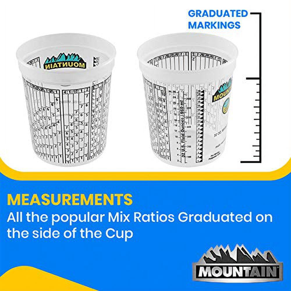 MOUNTAIN Disposable Quart Mixing Cups (100 per case), Made in USA ...