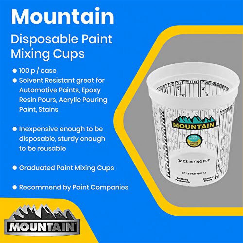 MOUNTAIN Disposable Quart Mixing Cups (100 per case), Made in USA ...