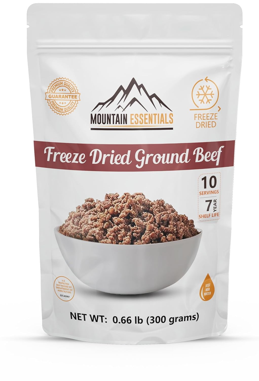 MOUNTAIN ESSENTIALS Freeze Dried Ground Beef Fully Cooked | Ready to ...