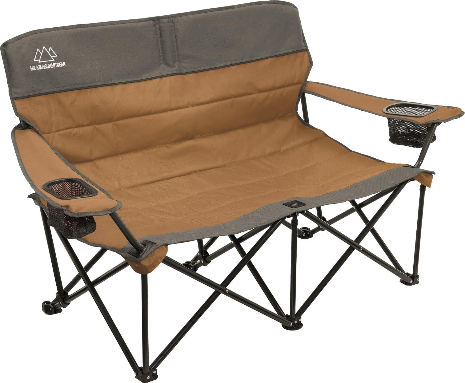 MOUNTAIN SUMMIT GEAR Quilted Low Loveseat Camping Chair for 2 with ...