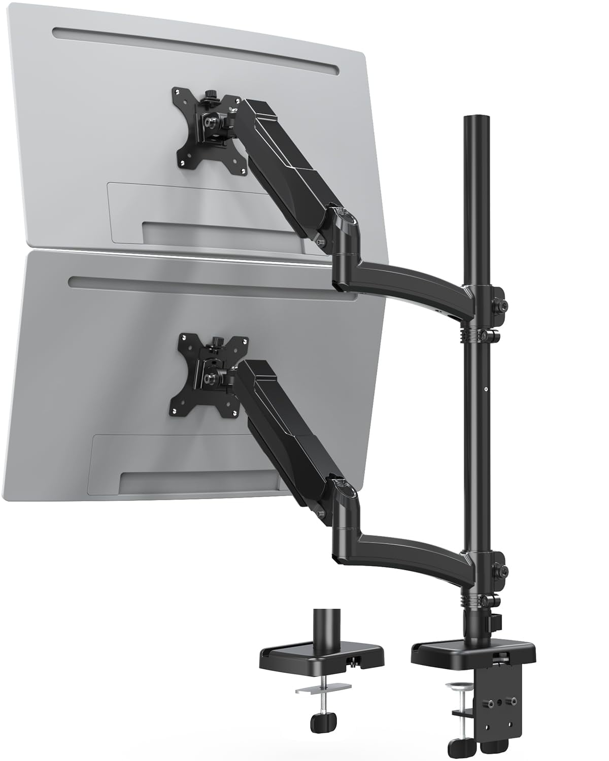 MOUNTUP Vertical Dual Monitor Mount Holds 4.4-17.6lbs, up to 32 Inch ...