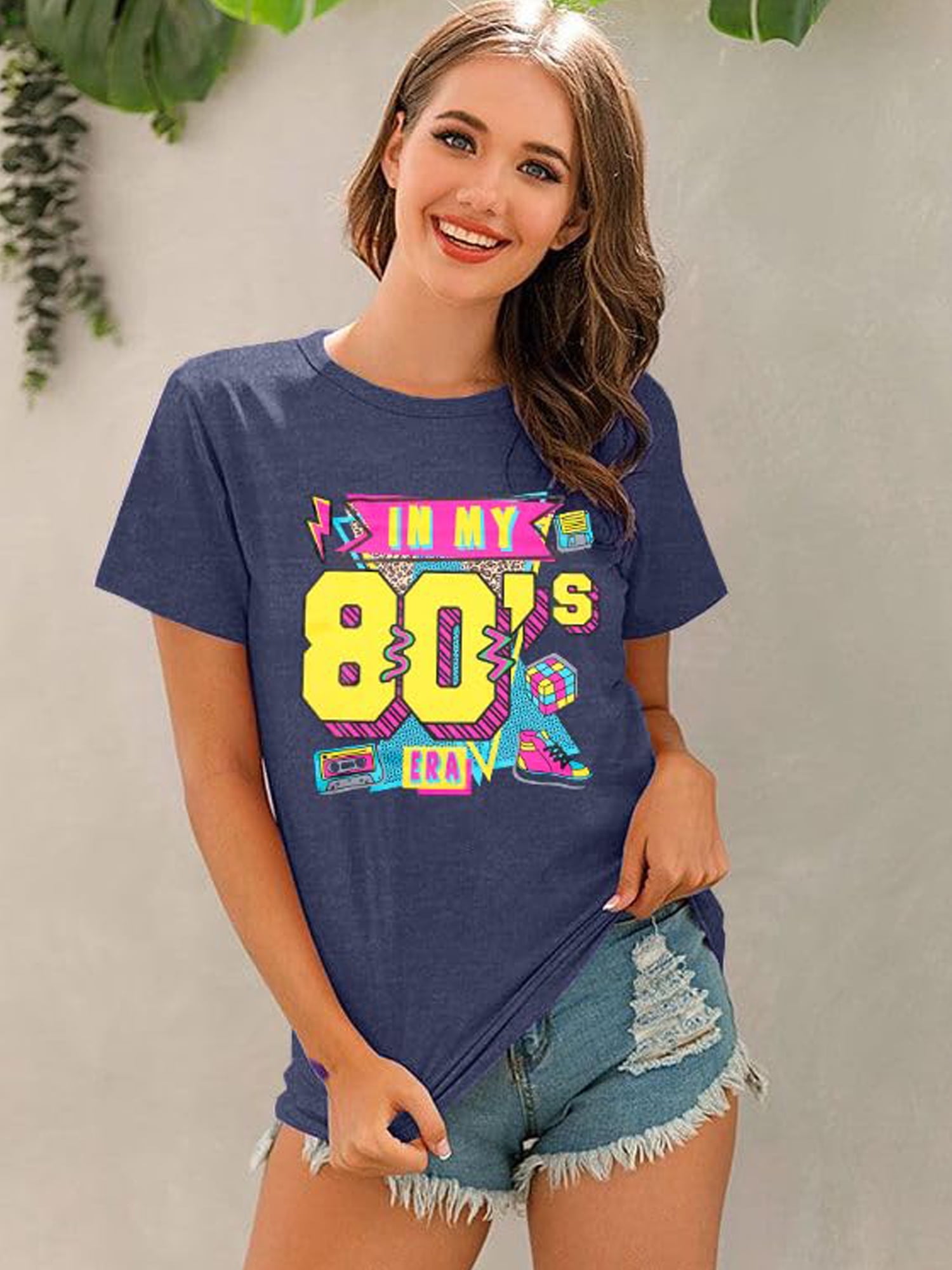 MOUSYA 80s Shirts for Women in My 80's Era Graphic Tee Vintage 80s ...