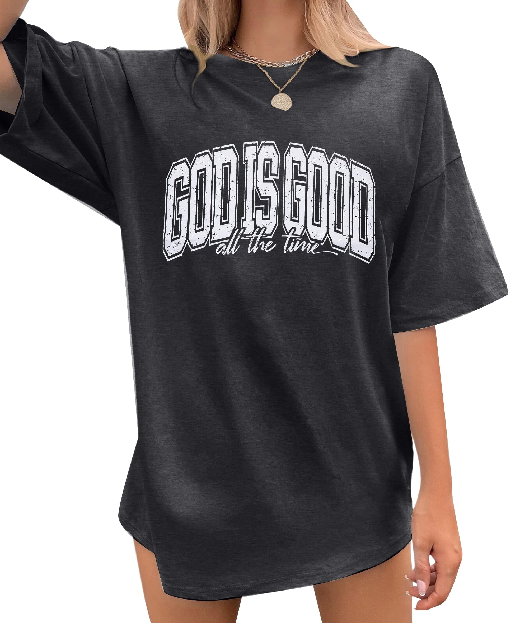 MOUSYA God Is Good Shirt Christian Shirts for Women Oversized Jesus ...