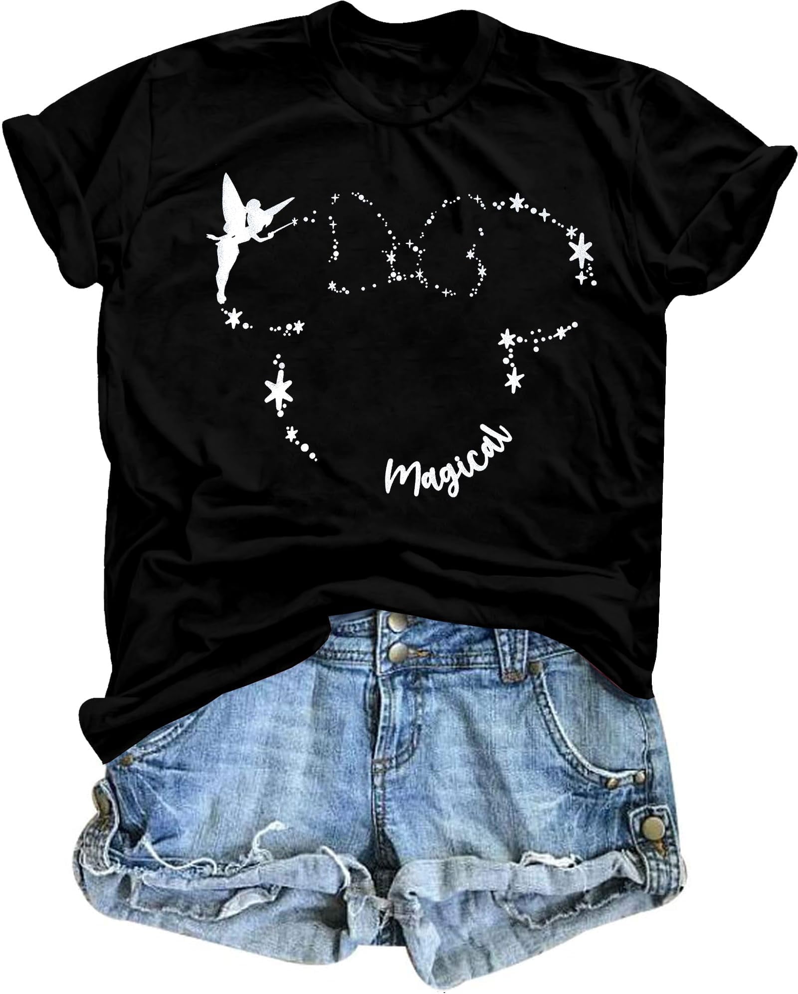 MOUSYA Magical Shirt for Women Believe in Magic Shirts Cute Graphic ...