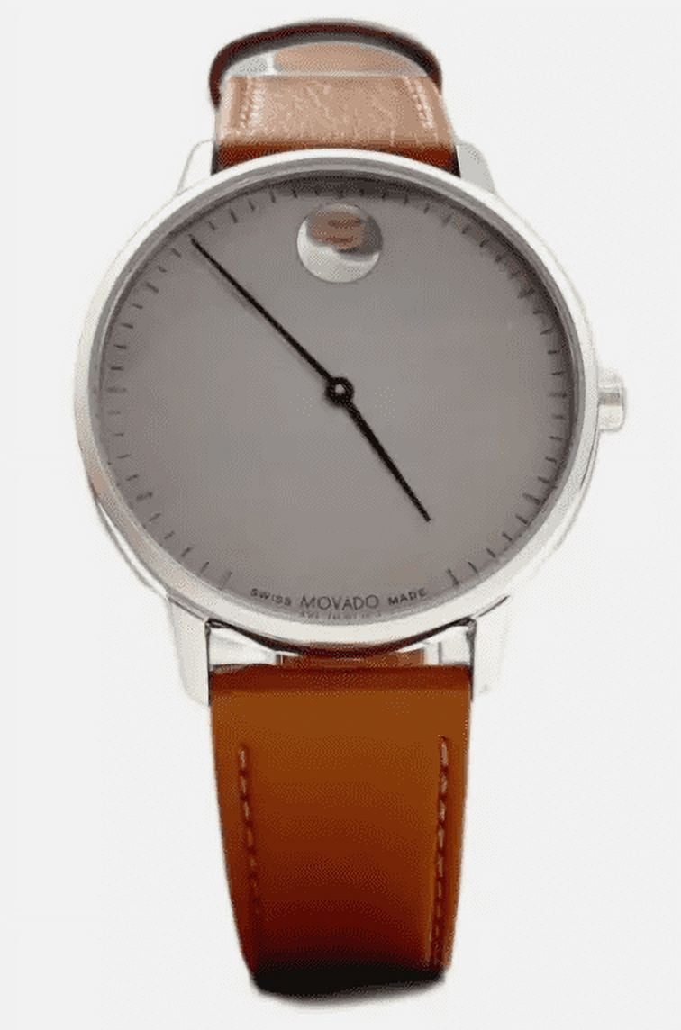 MOVADO BOLD 3640100 GREY DIAL BROWN LEATHER STRAP MENS WATCH - Walmart.com