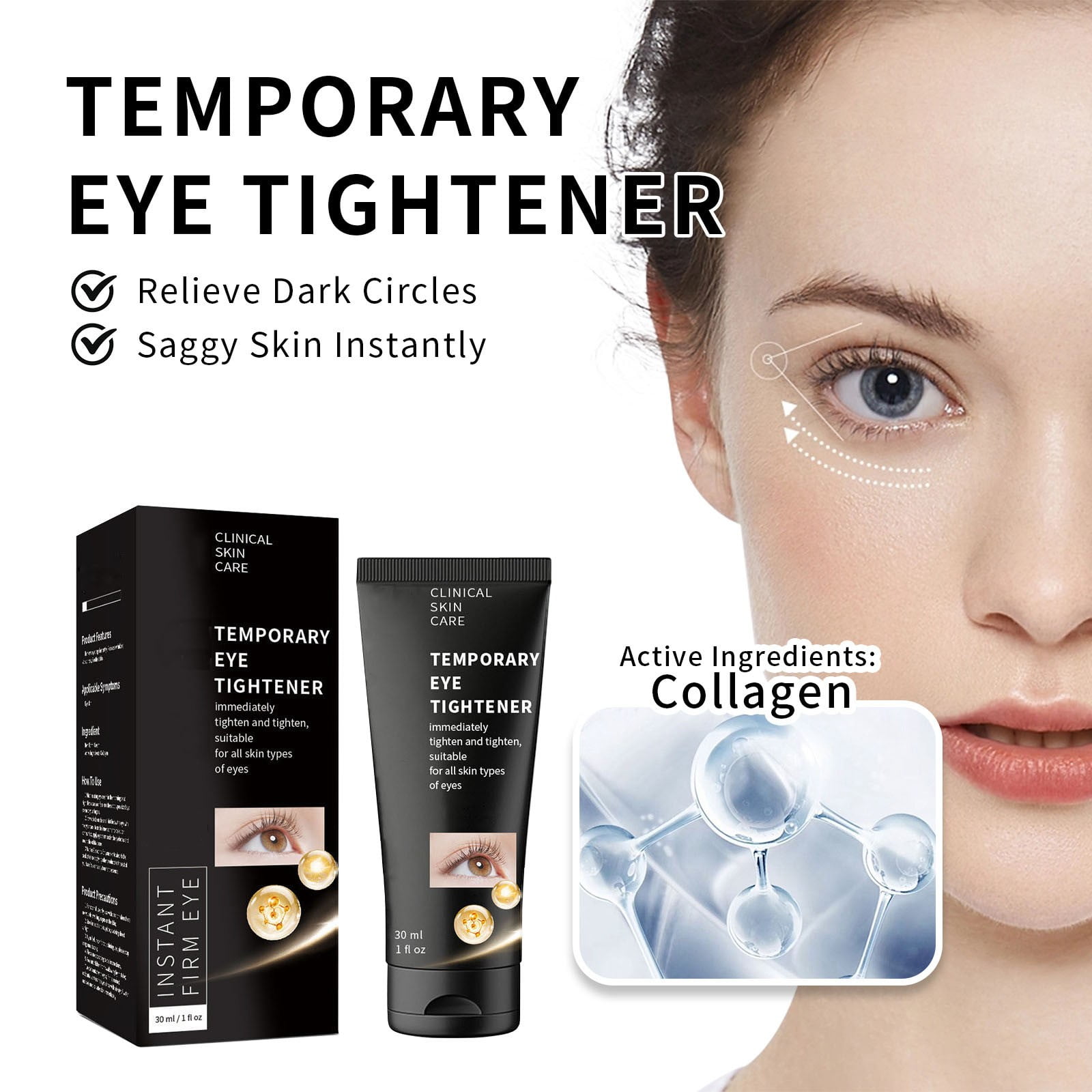 MOVAWAKY Eye Scrub Korean Makeup Products under Eye Collagen Patch ...