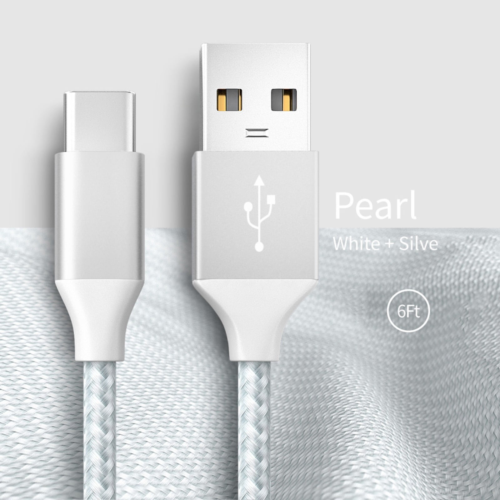 MOVAWAKY USB Type C Fast Charging 6.6ft USB C Data Sync 3A Fast ...