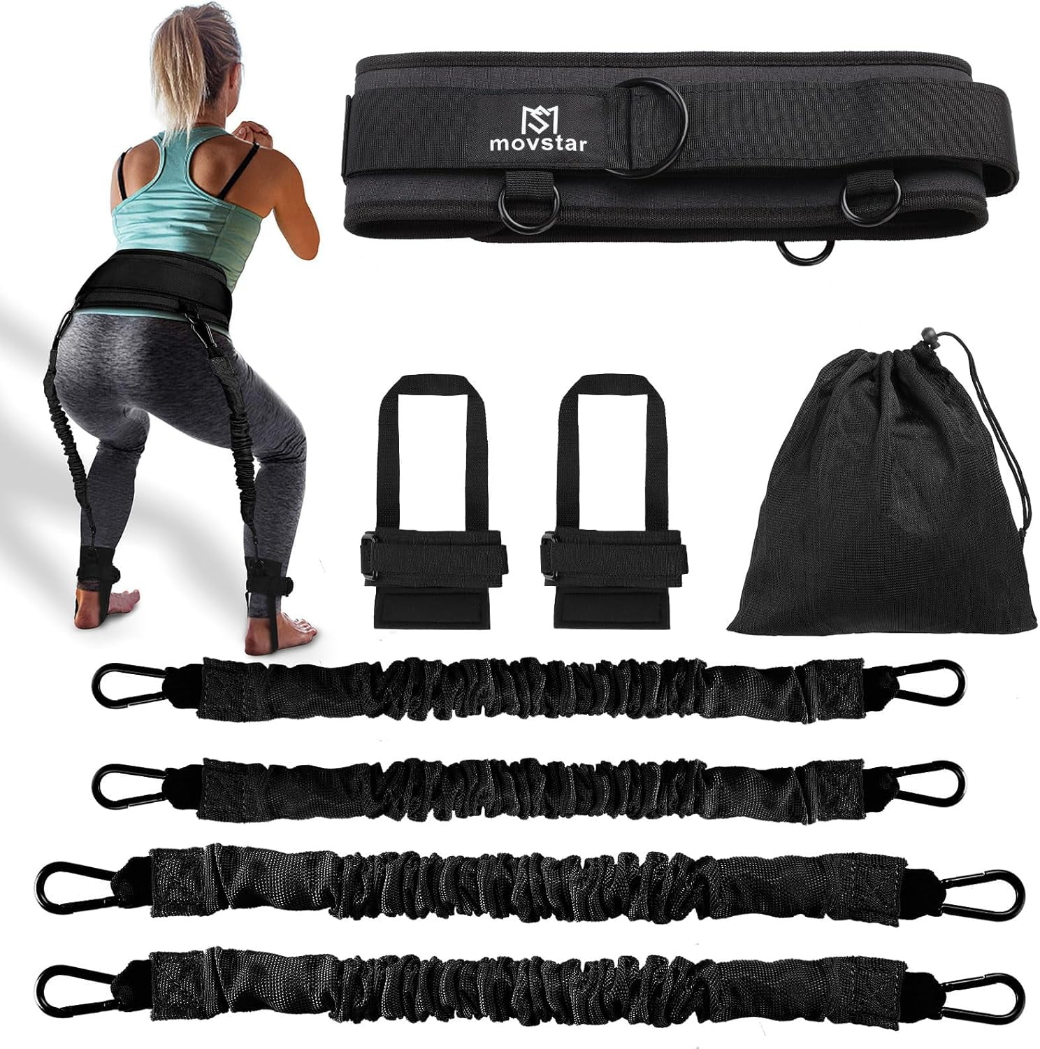 MOVSTAR Vertical Jump Trainer Leg Strength Basketball Volleyball ...