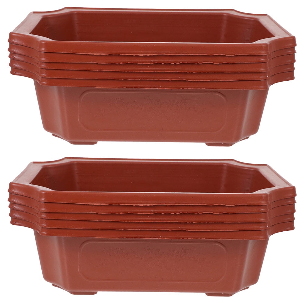 MOVTOTOP 10pcs Bonsai Pots Vintage Style Plastic Bonsai Plants Growing ...