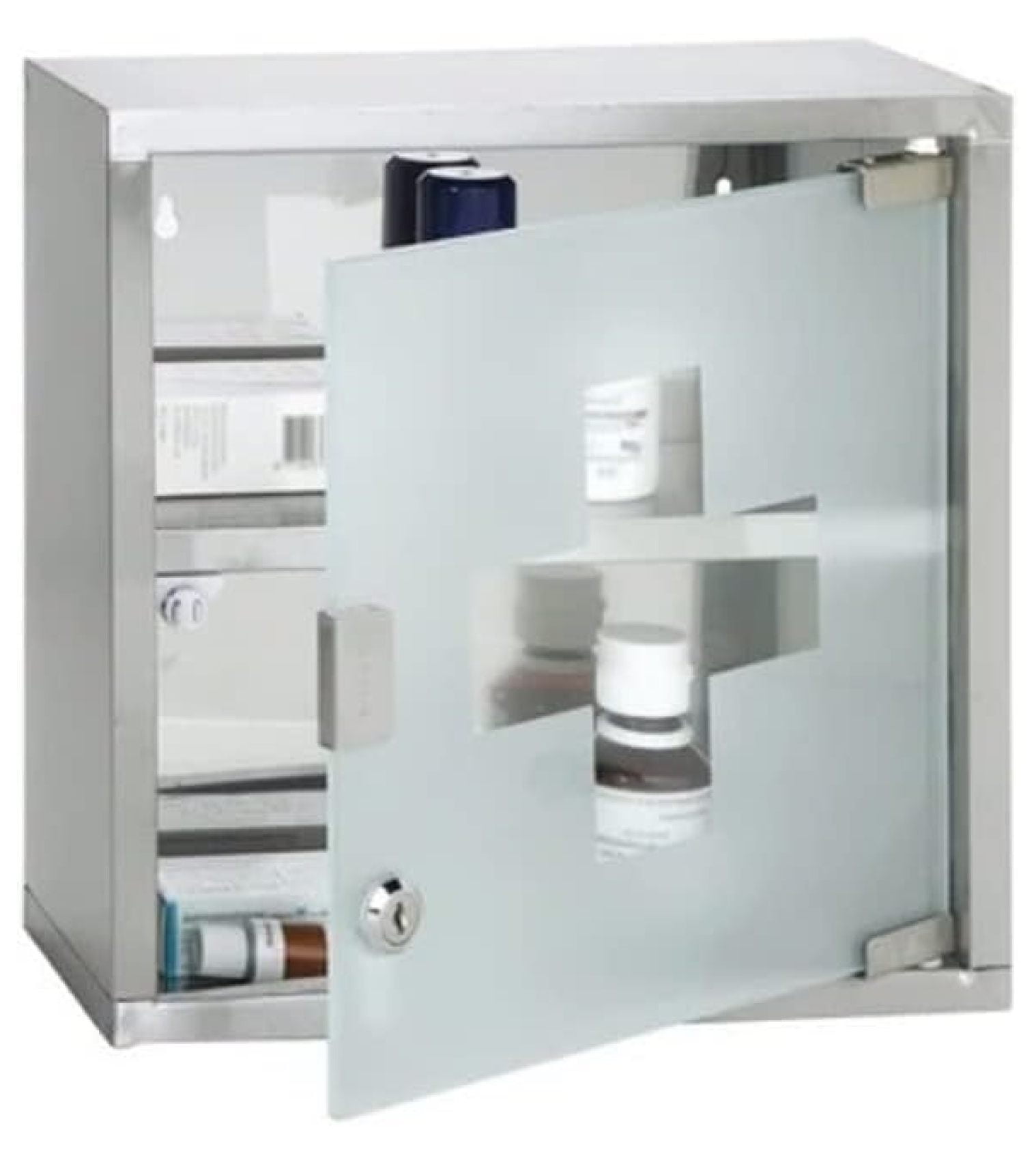 MOWENTA Lockable Medical Cabinet, First Aid and Medicine Wall Mount ...