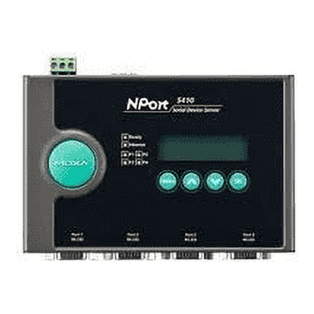 MOXA NPort 5410 w/Adapter - 4 Ports RS-232 Serial Device Server, 10/100 ...