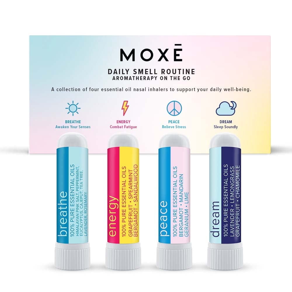 Moxe Nasal Inhaler Sticks Set, Aromatherapy Essential Oil Variety Pack ...