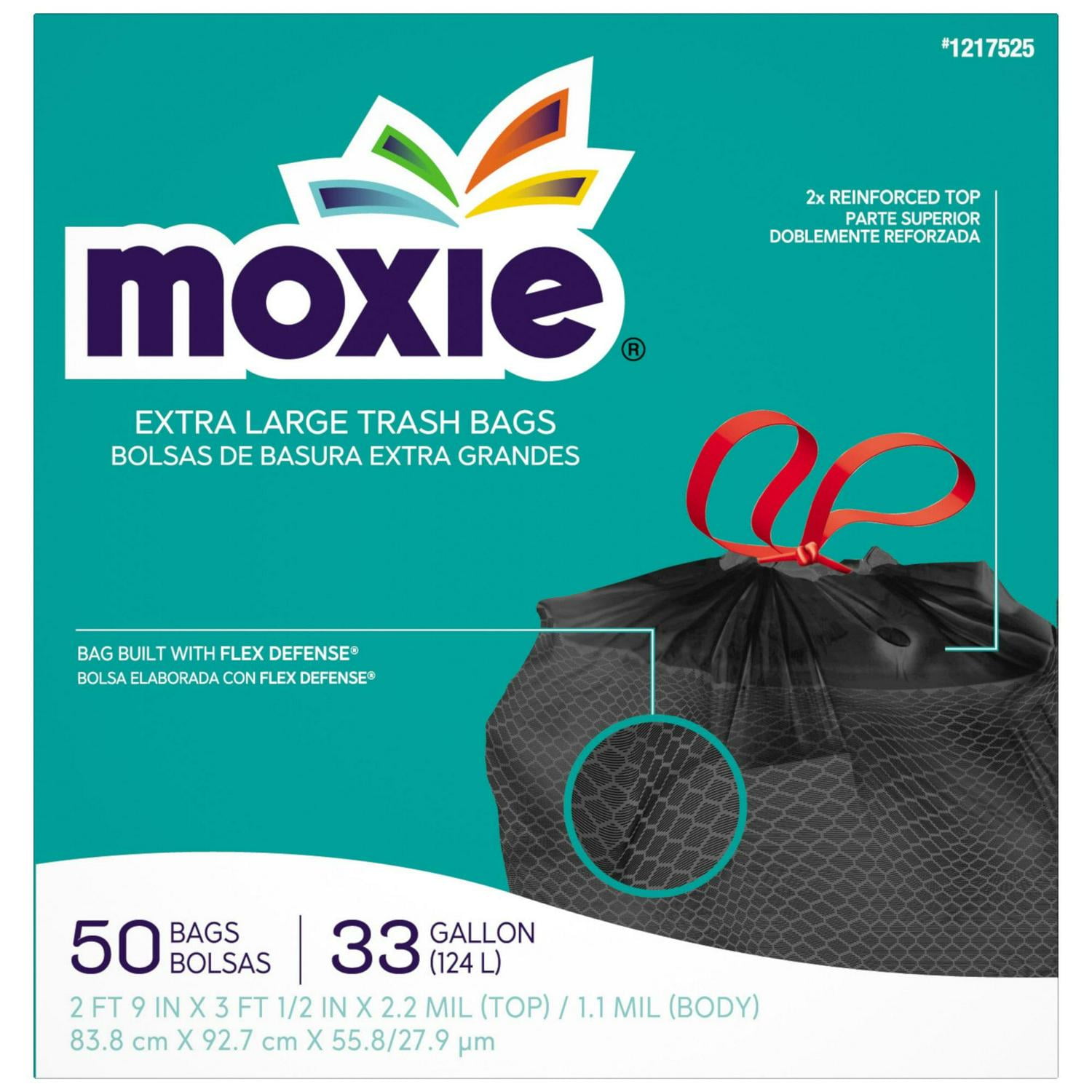 MOXIE 33-Gallons Scent free Black Outdoor Plastic Wastebasket ...