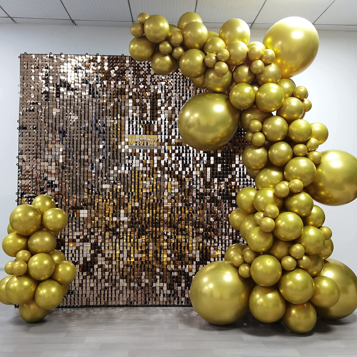 MOXMAY 100 Pieces Chrome Gold Balloons 18In 12In 10In 5In Different ...