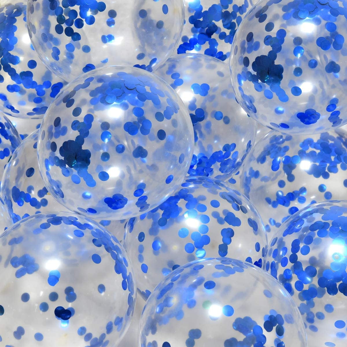 MOXMAY 12" Blue Confetti Latex Balloons, 50 Pcs Party Decoration - Walmart.com