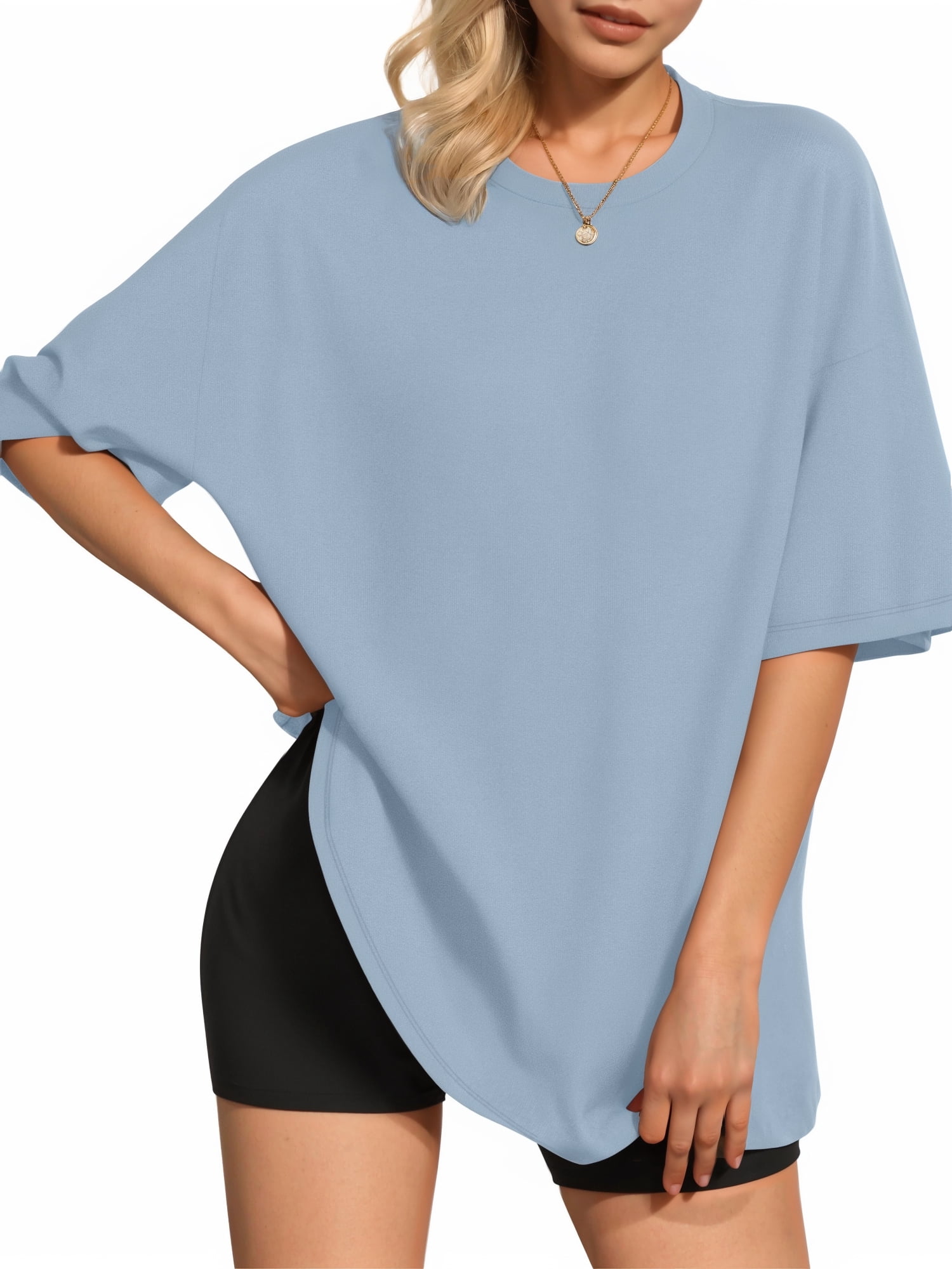 MOYIKO Oversized T Shirts for Women Short Sleeve Loose Fit Crewneck ...