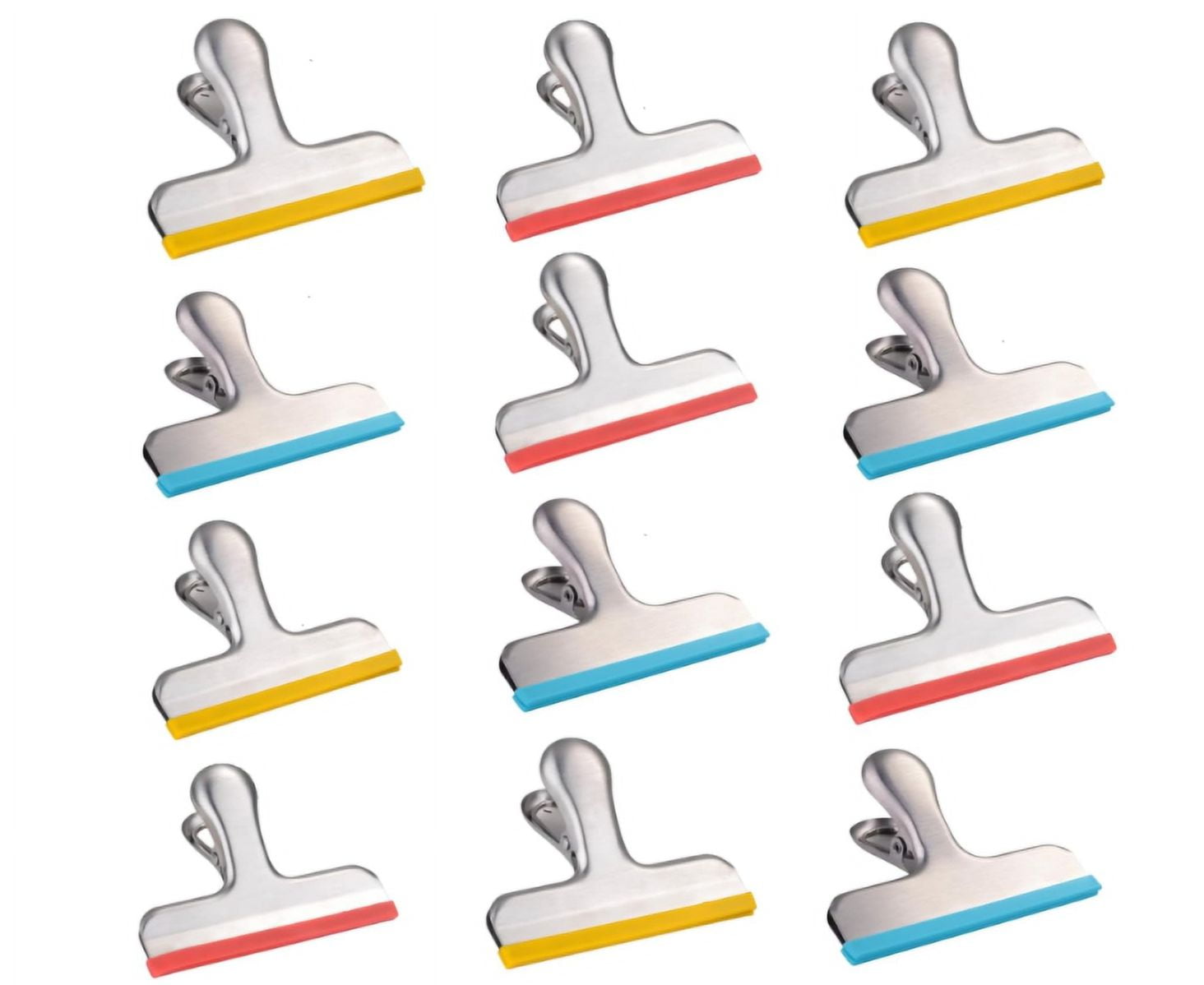 MOYISHI 12 Pack Chip Bag Clips Covered with Silicone - NO More Sharp ...