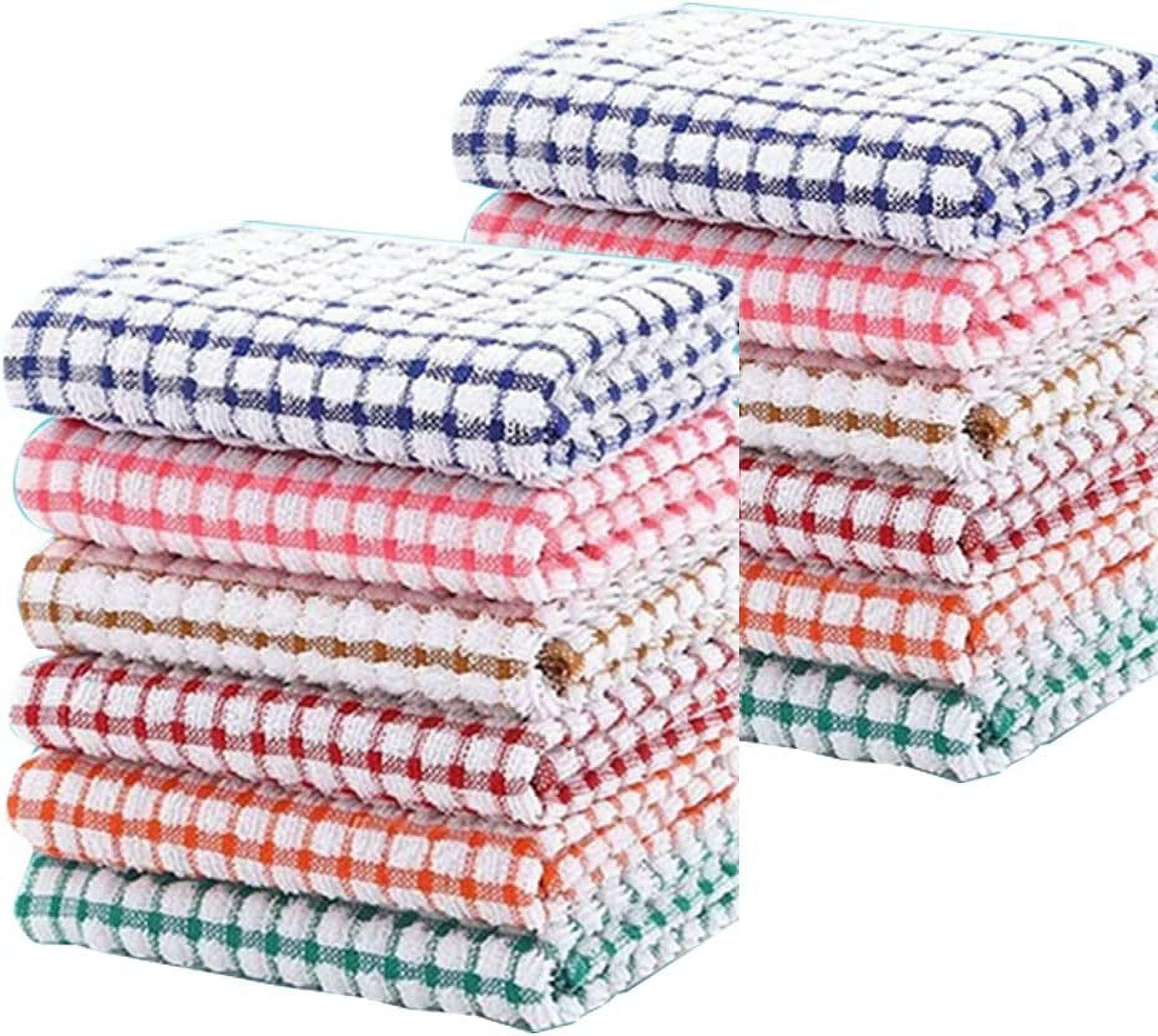 MOYISHI 12 Pack Kitchen Dish Towels, Bulk Cotton Kitchen Hand Towels,11 ...