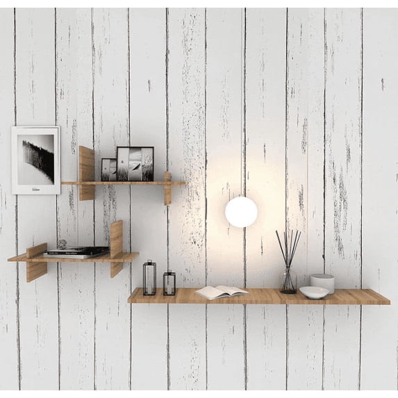 MOYISHI Black and White Wood Contact Paper 17.7 x 78.7 Inches Peel and ...