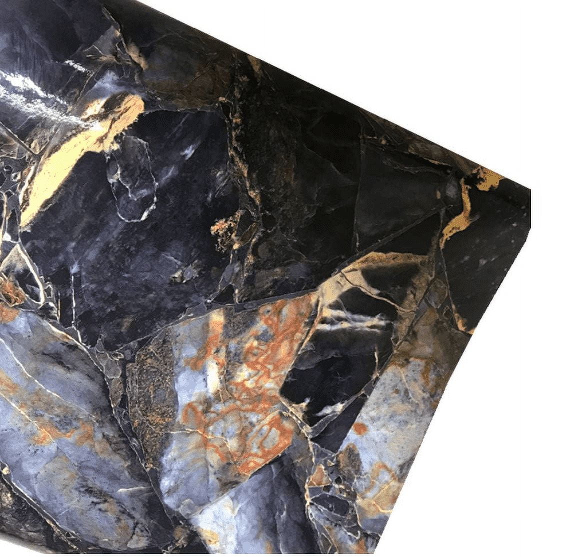 MOYISHI Dark blue Marble paper adhesive paper Gloss granite vinyl Wrap ...