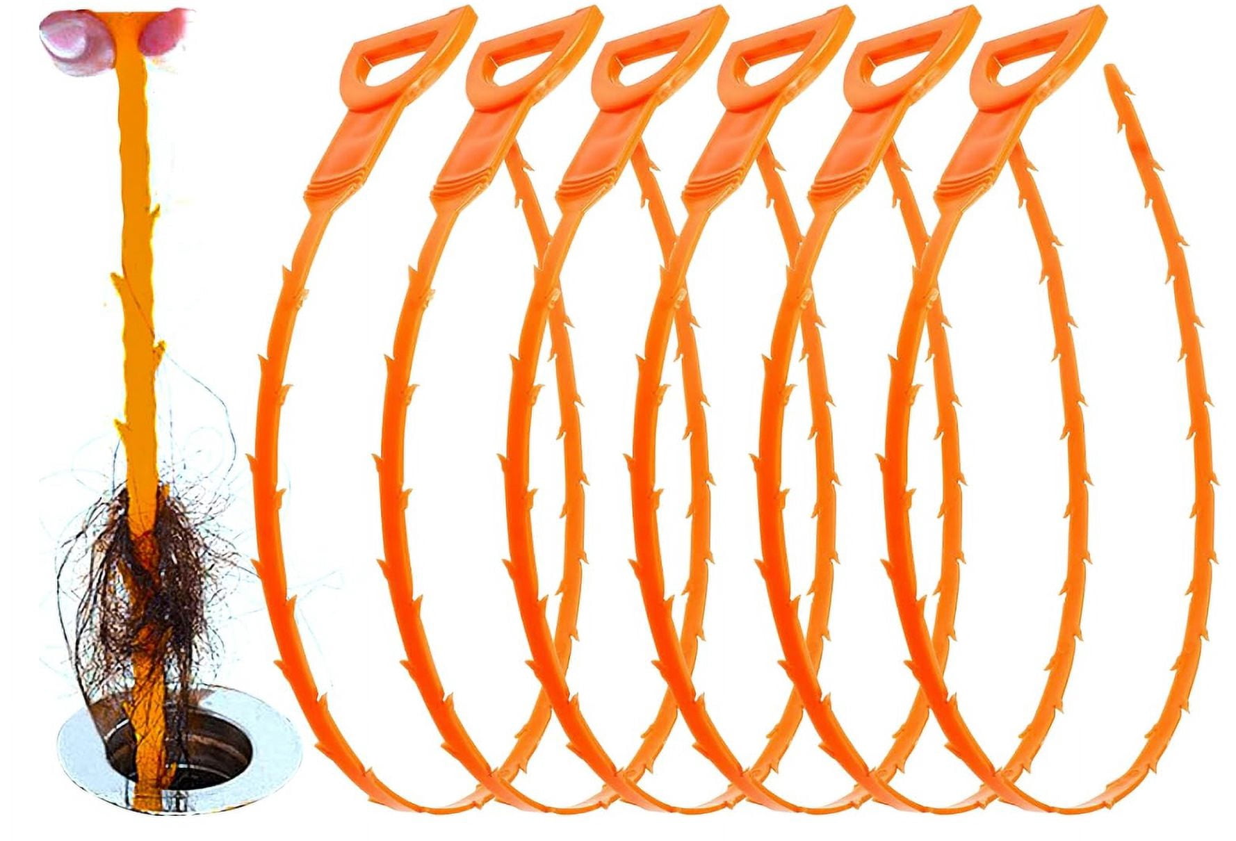 MOYISHI Drain Clog Remover Tool- 6 Pack 20 Inch Length Drain Cleaner ...