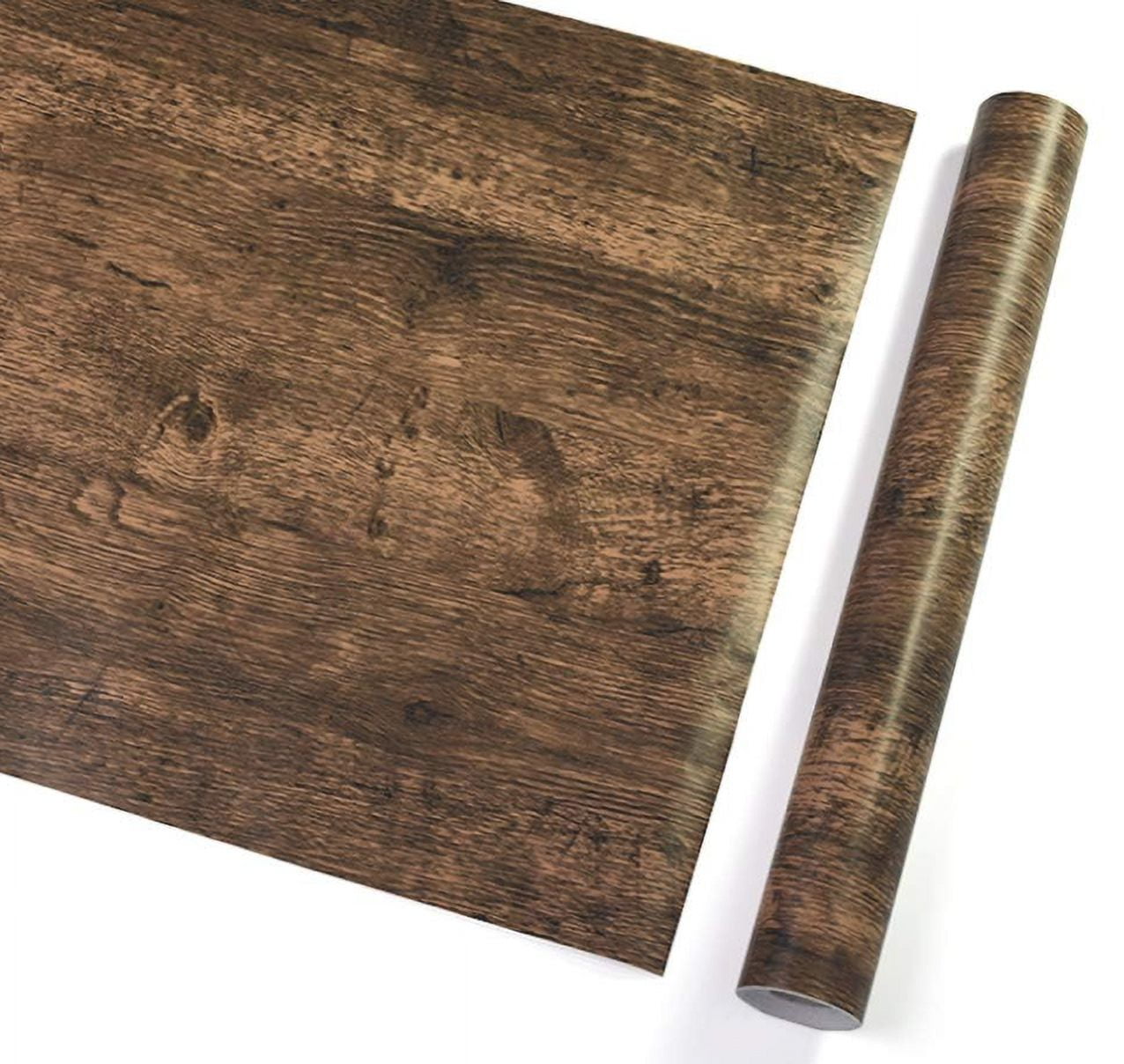 MOYISHI Retro Brown Wood Grain Shelving Paper Self-Adhesive PVC Shelf ...