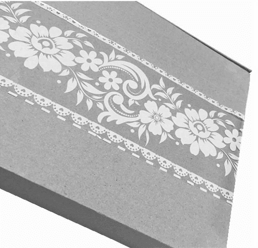 MOYISHI Self Sticking White Lace Transparent Removable Wallpaper Border ...