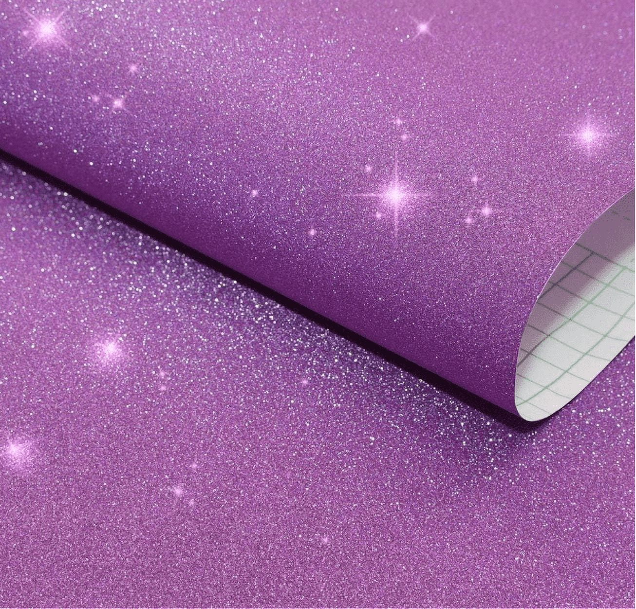 MOYISHI Shiny Wallpaper Paper for Wall Sparkly Wallpaper Purple Vinyl ...