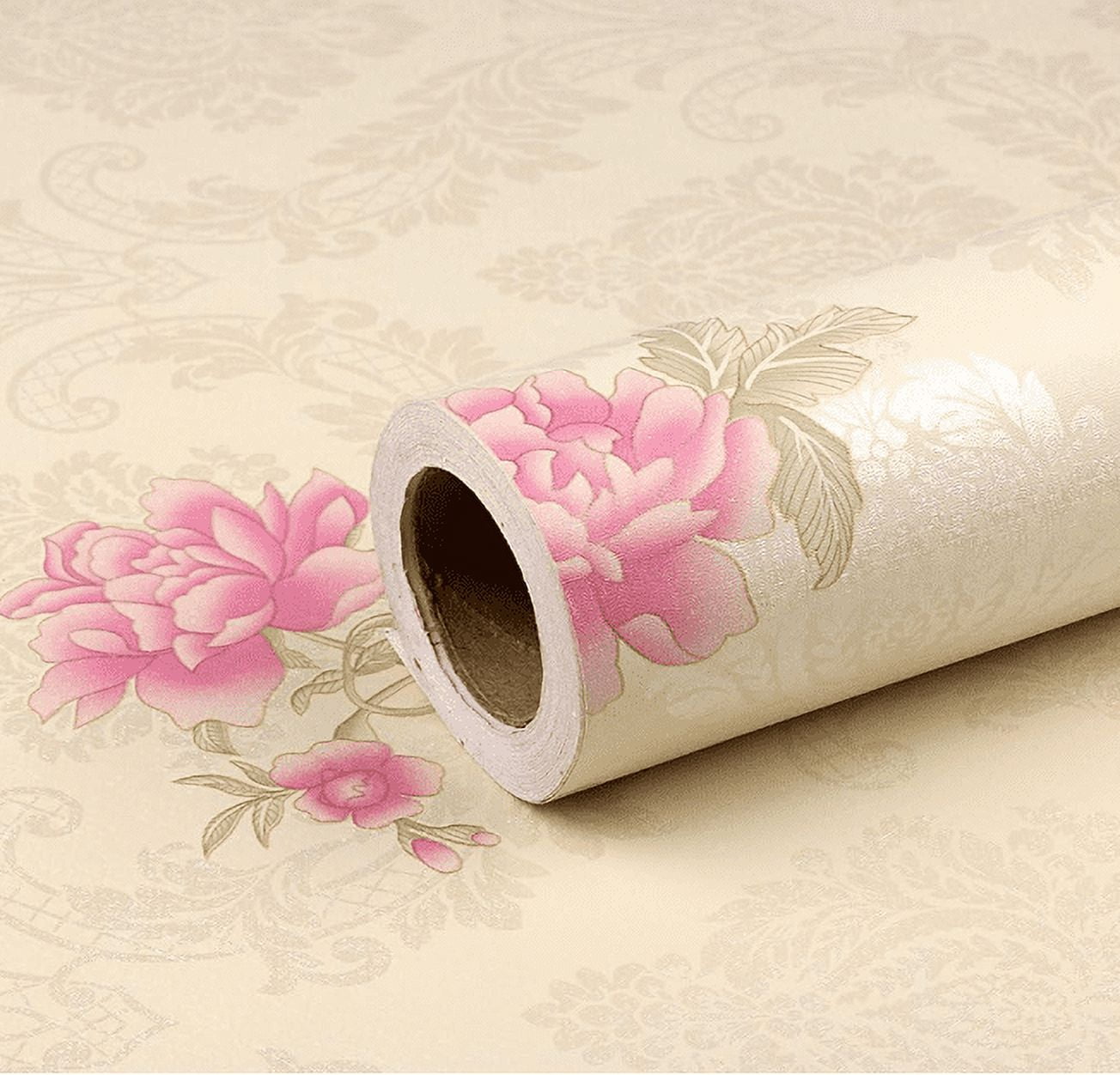 MOYISHI SimpleLife4U Pink Peony Furniture Protect Paper Removable Vinyl ...