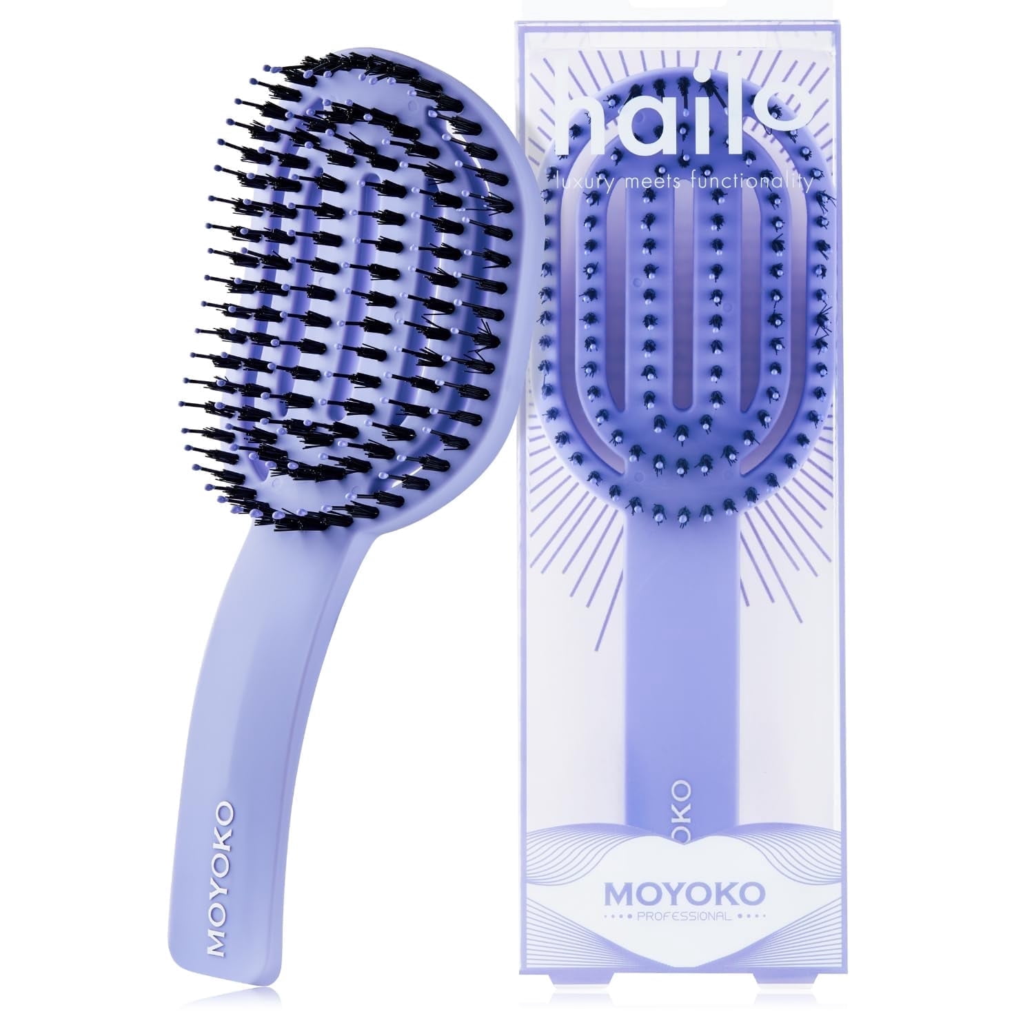 MOYOKO Detangling Hair Brush for Wet & Dry Hair, No Pull Detangling ...