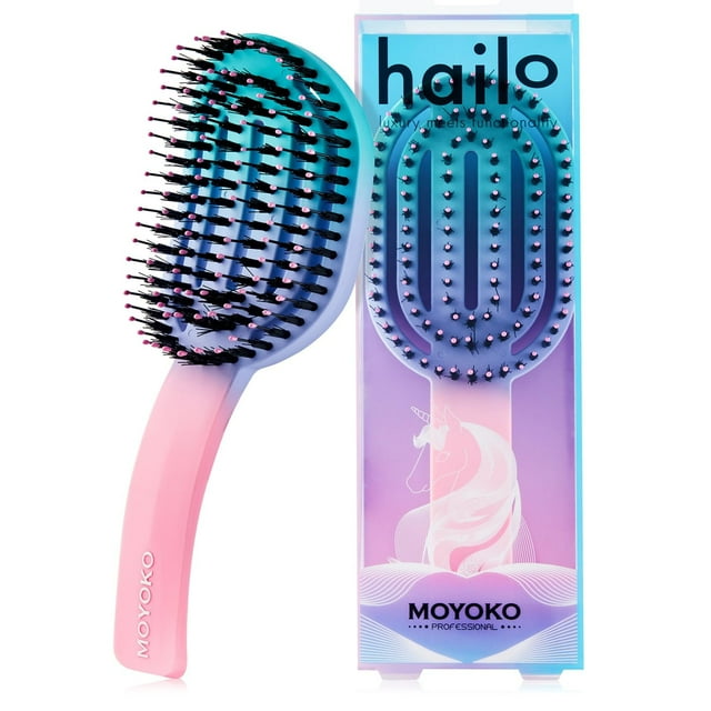 MOYOKO Detangling Hair Brush for Wet & Dry Hair, No Pull Detangling Brush for All Hair Types ...
