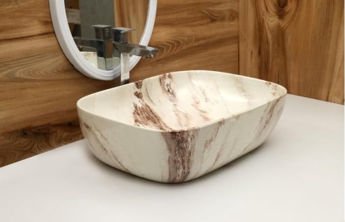 MOZATO Glossy Surface CountertopTabletop Ceramic Wash Basin Sink for ...