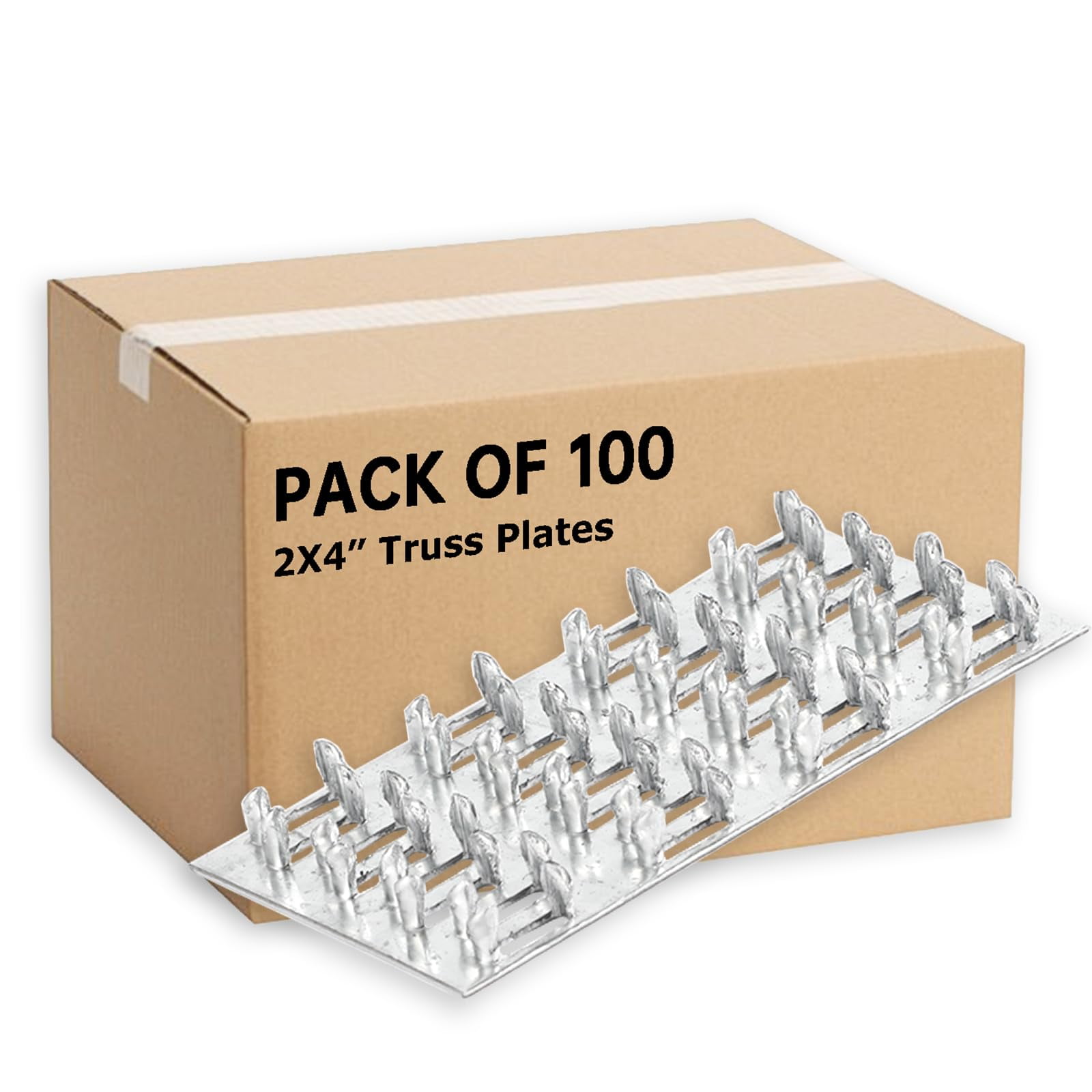 MOZCORN Truss Mending Plate 2x4,100 Pcs Pronged Truss Plates with ...