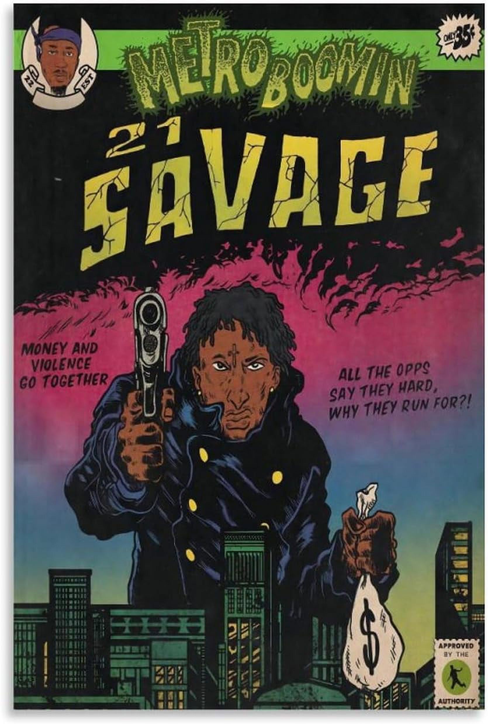 MOZEU J Cole Poster Rapper Hip-hop Comic Art Poster Posters for Room ...