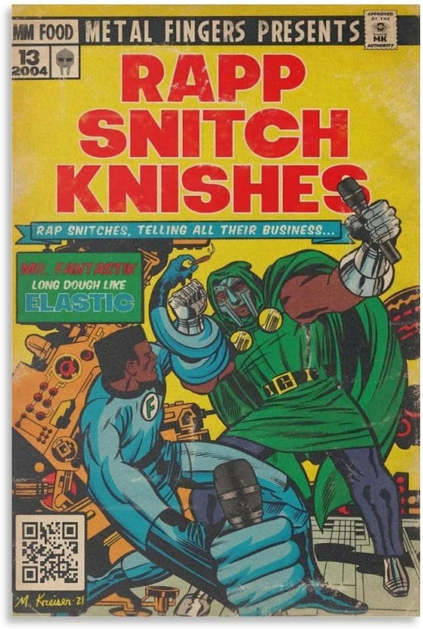 MOZEU J Cole Poster Rapper Hip-hop Comic Art Poster Posters for Room ...